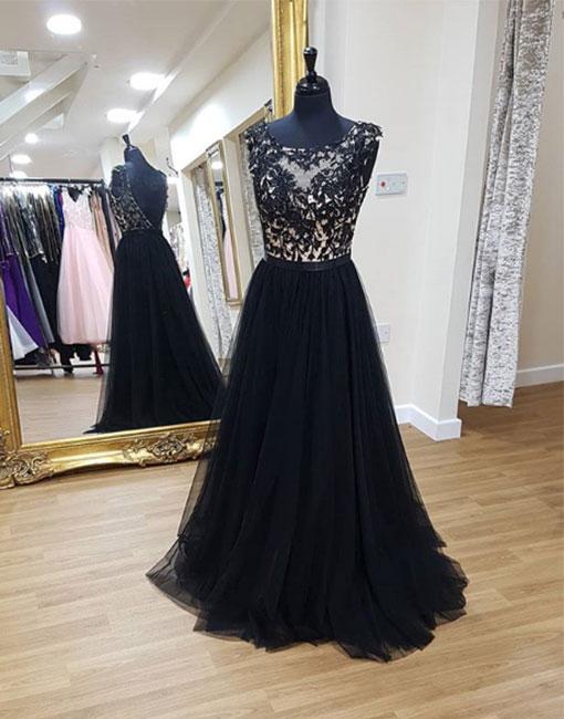 Black Lace Long Prom Dress, Black Evening Dress,pd141093 on Luulla