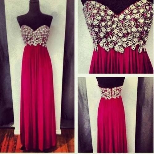 Long Prom Dress, Sweet Heart Prom Dress, Prom Dress, Rose Red Prom ...