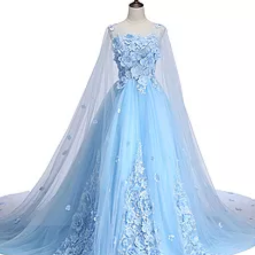2017 Charming A-line Light Blue Long Formal Prom Dress, Pd14235 on Luulla