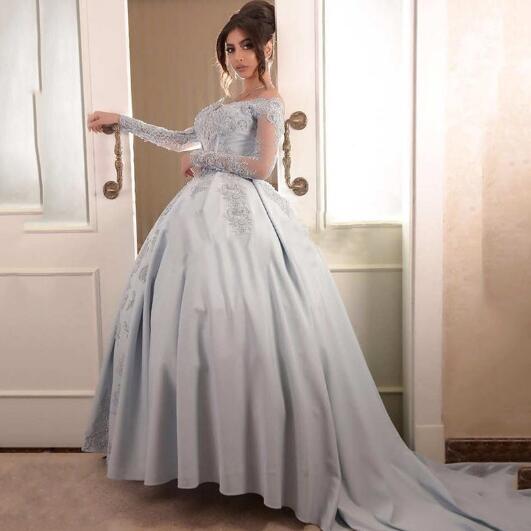 Blue Prom Dress, High Low Prom Dresses, A Line Prom Dress, Prom Dresses ...