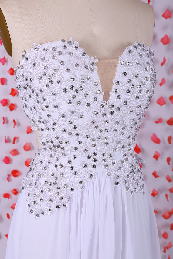 Beautiful Sweetheart Prom Dress,floor Length Prom Dresses ,cleavage ...